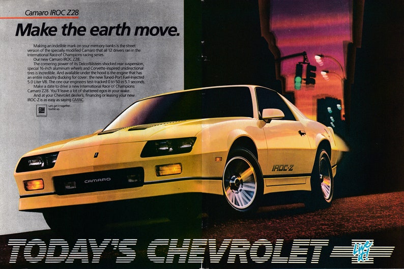 1985 Chevrolet Camaro IROC Z28 Int Race of Champions-original - Etsy