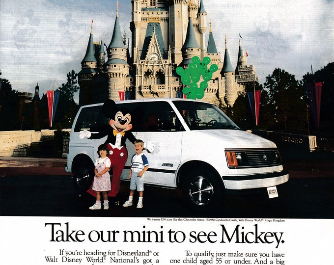 1989 Chevrolet Astro Cinderella Castle Walt Disney-original 13 * 10 ...