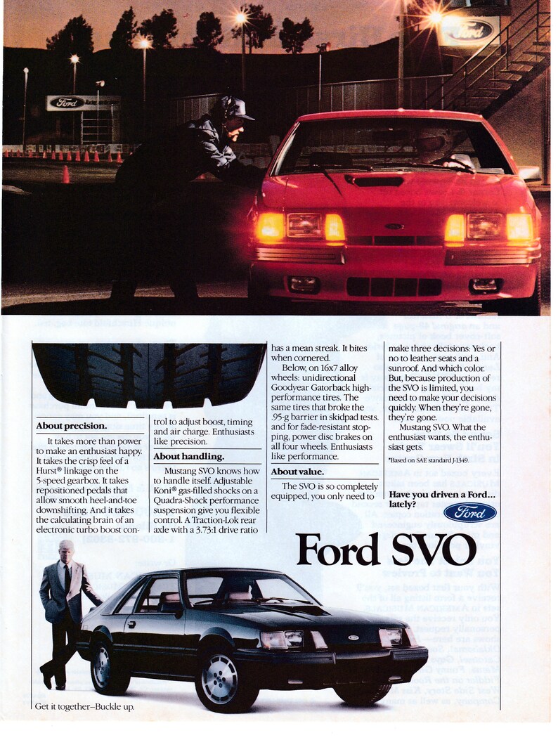 1984 Ford Mustang SVO 2.3 Liter 175 HP Turbo V-4 Original 2 | Etsy