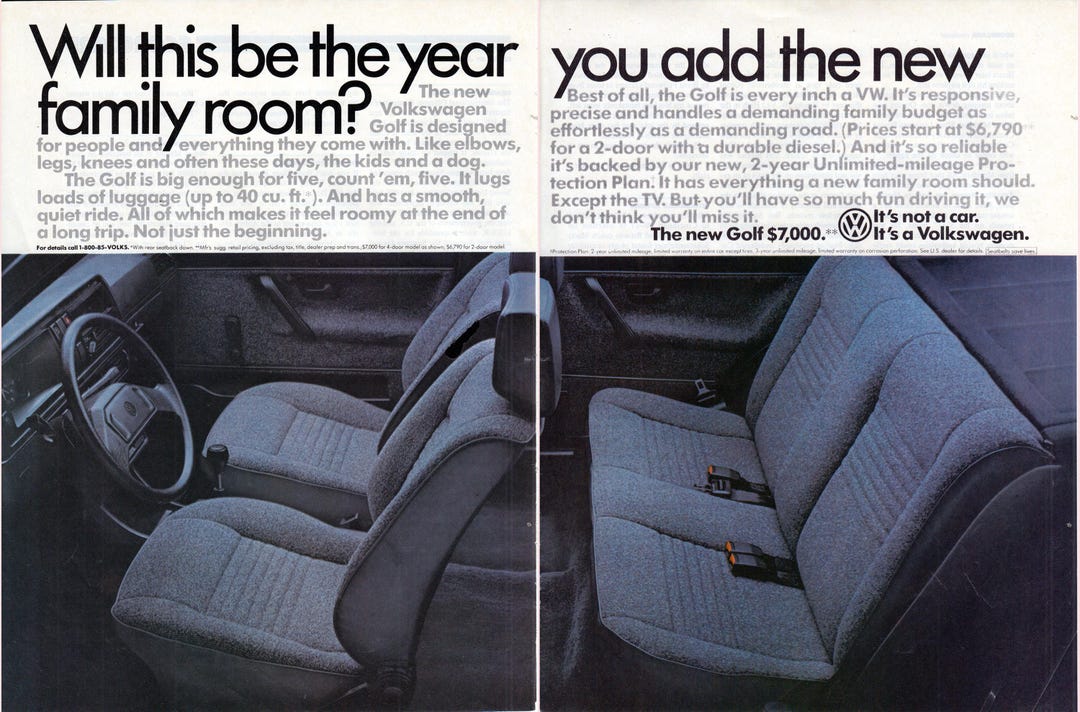 1984 VW Golf Interior View-family Room-volkswagen-original 2 Page ...
