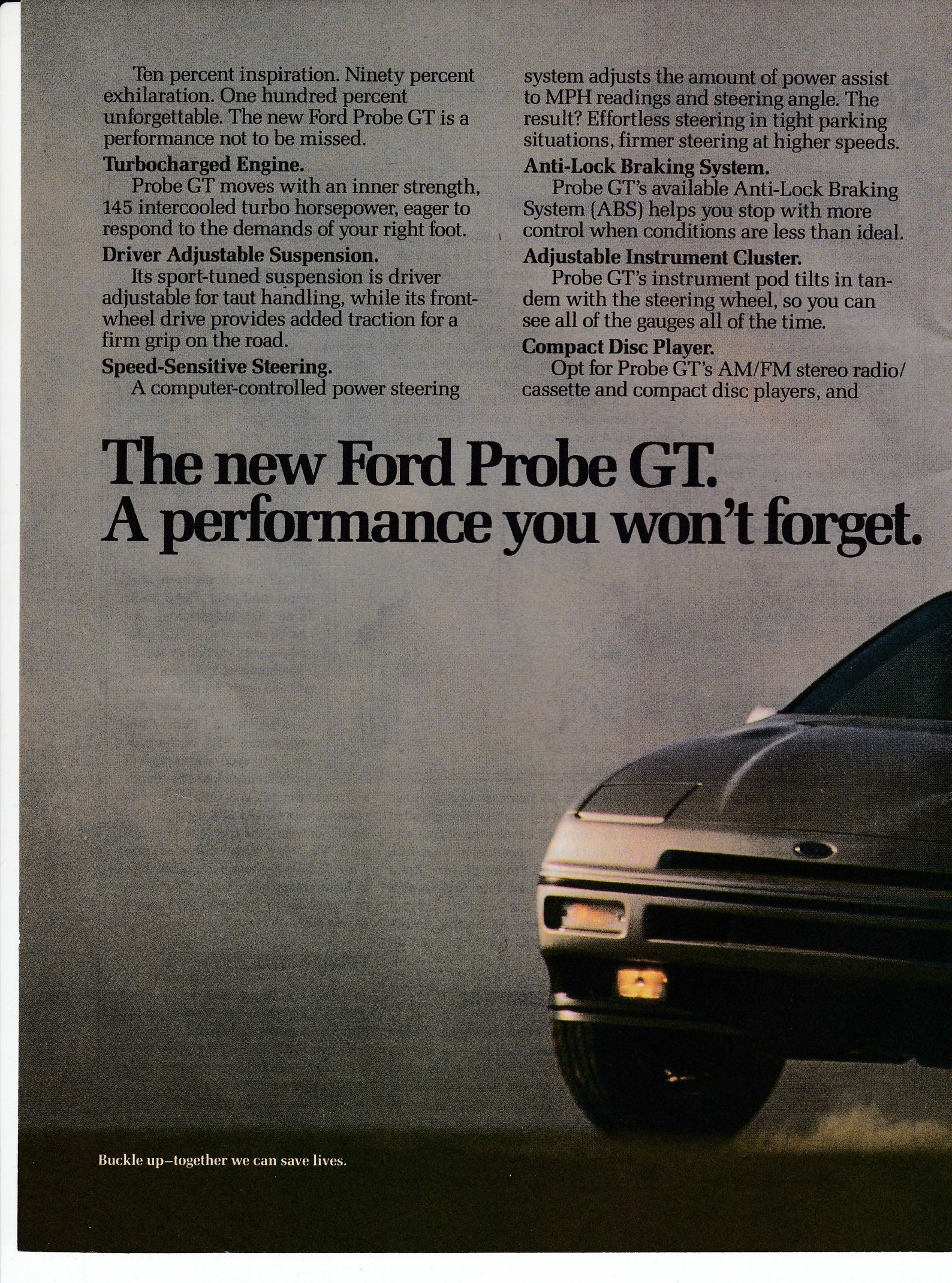 1988 Ford Probe GT Original 2 Page Magazine Ad-performance You - Etsy ...