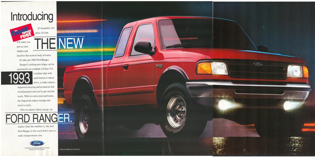 1993 Ford Ranger Introduction Original 3 Page Magazine Ad - Etsy