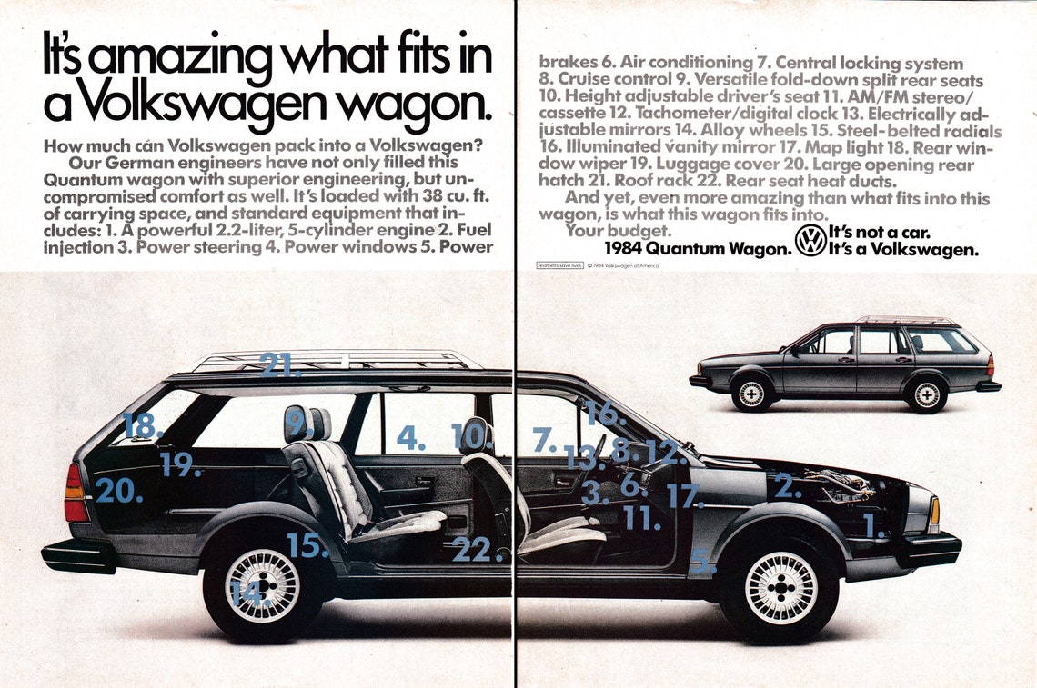 1984 VW Quantum Station Wagon-2.2 Liter V-5 | Etsy