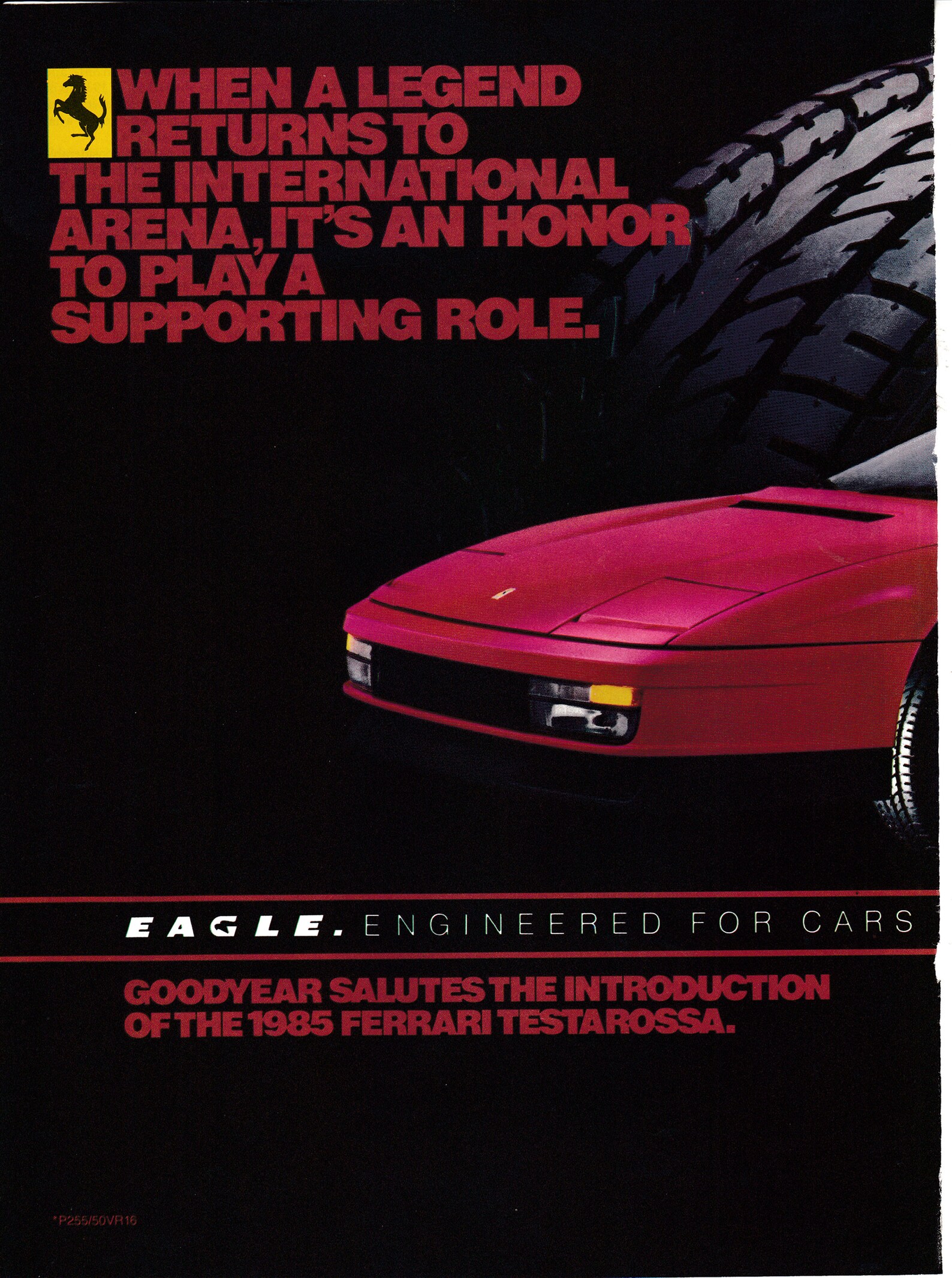 1985 Ferrari Testarossa The Legend Goodyear Tire Original 2 | Etsy