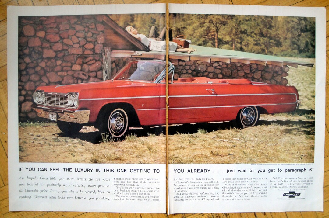 1964 Chevrolet Impala Convertible 425 HP Original 2 Page 13.5 * 10.5 ...