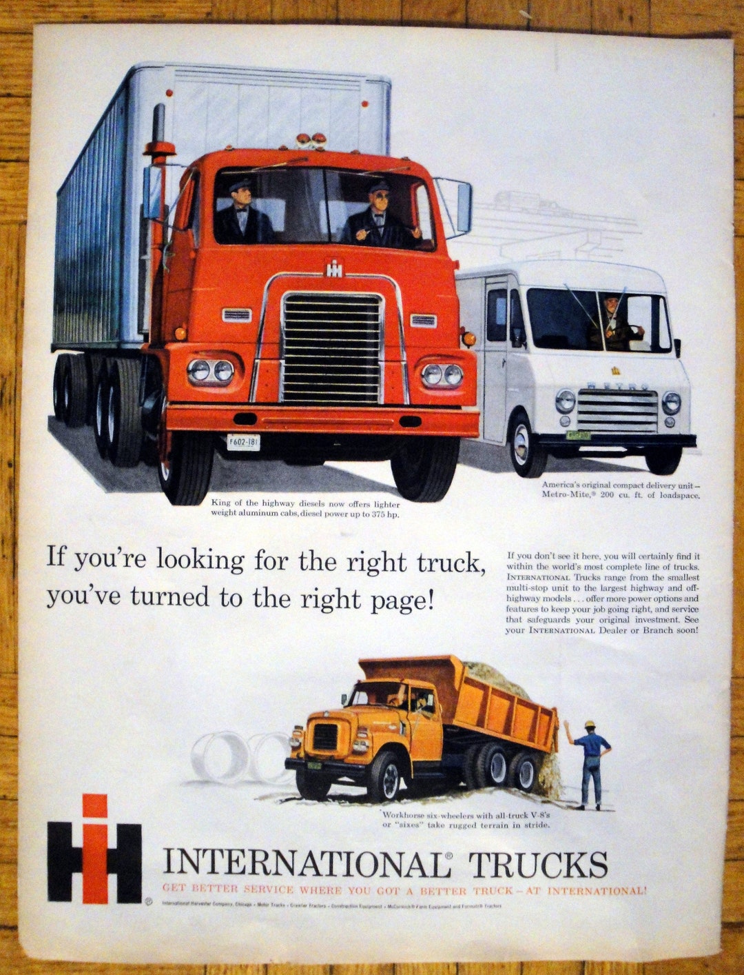 1960 International Harvester Heavy-dump Truck-original 13.5 * 10.5 ...