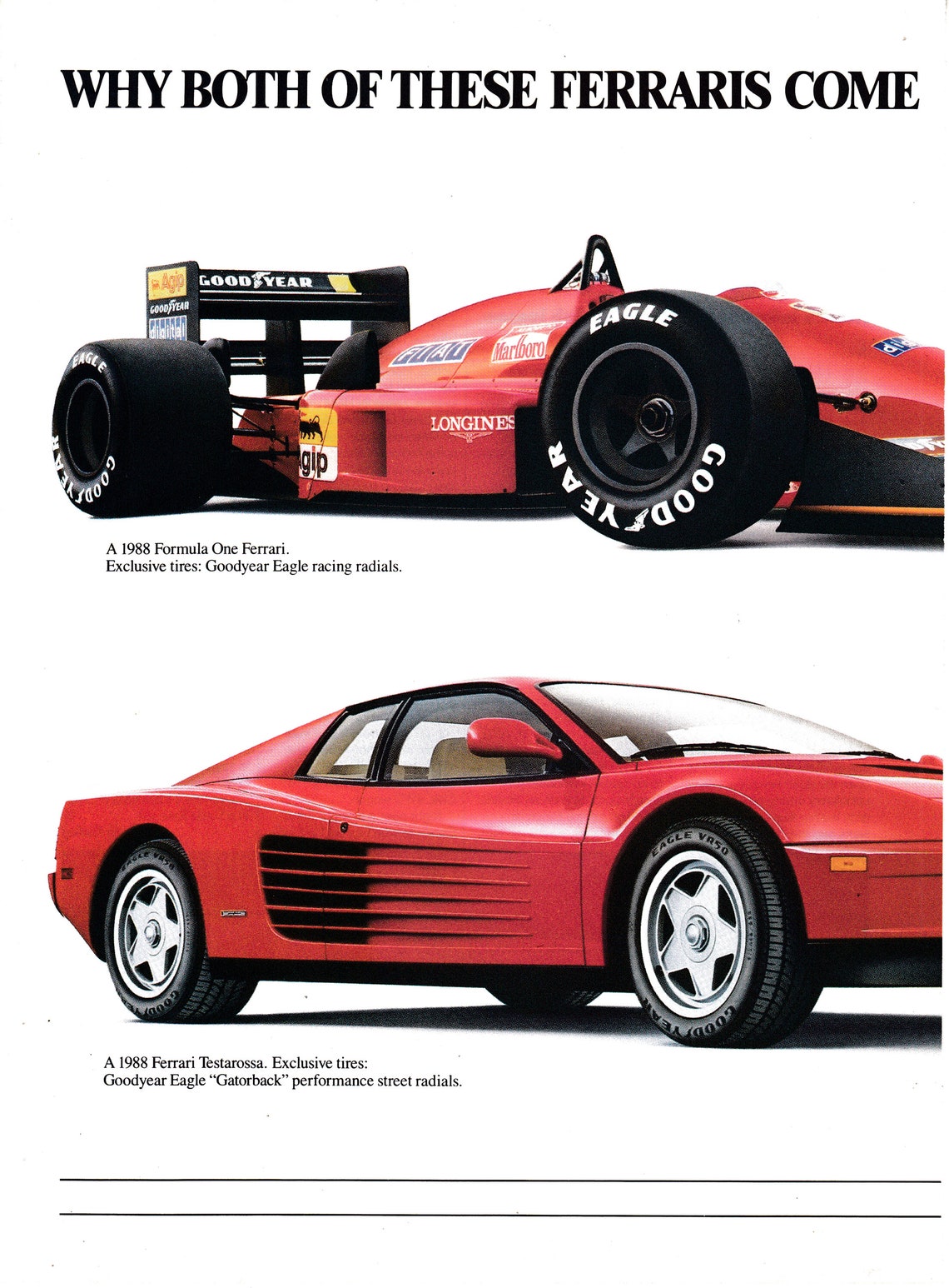 1988 Ferrari Formula One Car Testarossa Goodyear Original 2 | Etsy