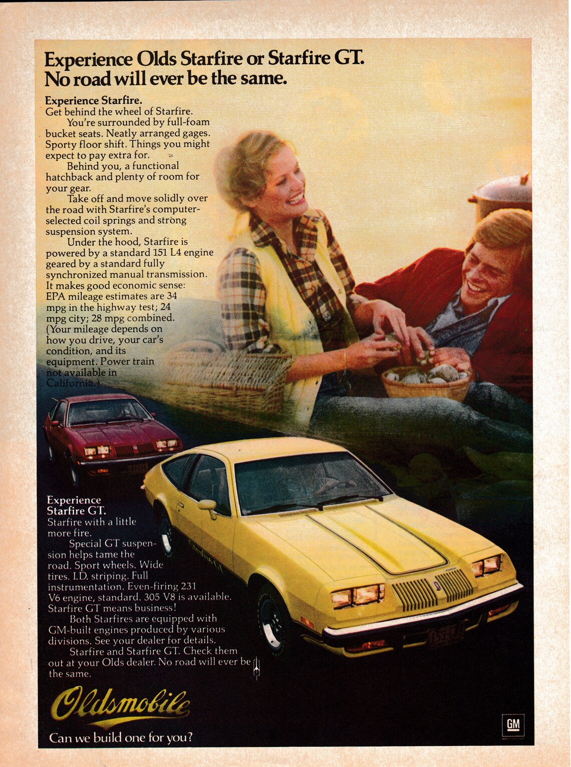 1978 Oldsmobile Starfire GT-305 V-8-engine-original Magazine | Etsy