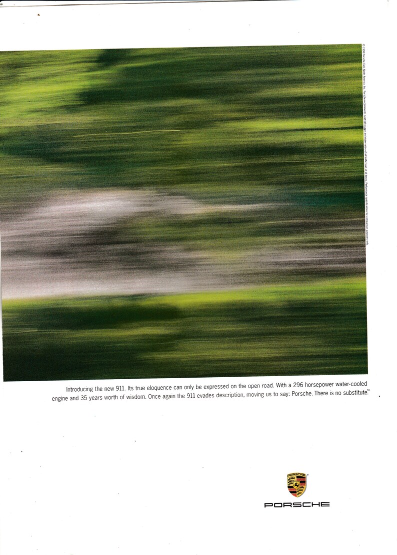 1998 Porsche 911-words Can Not Describe the Feeling-original 2 - Etsy