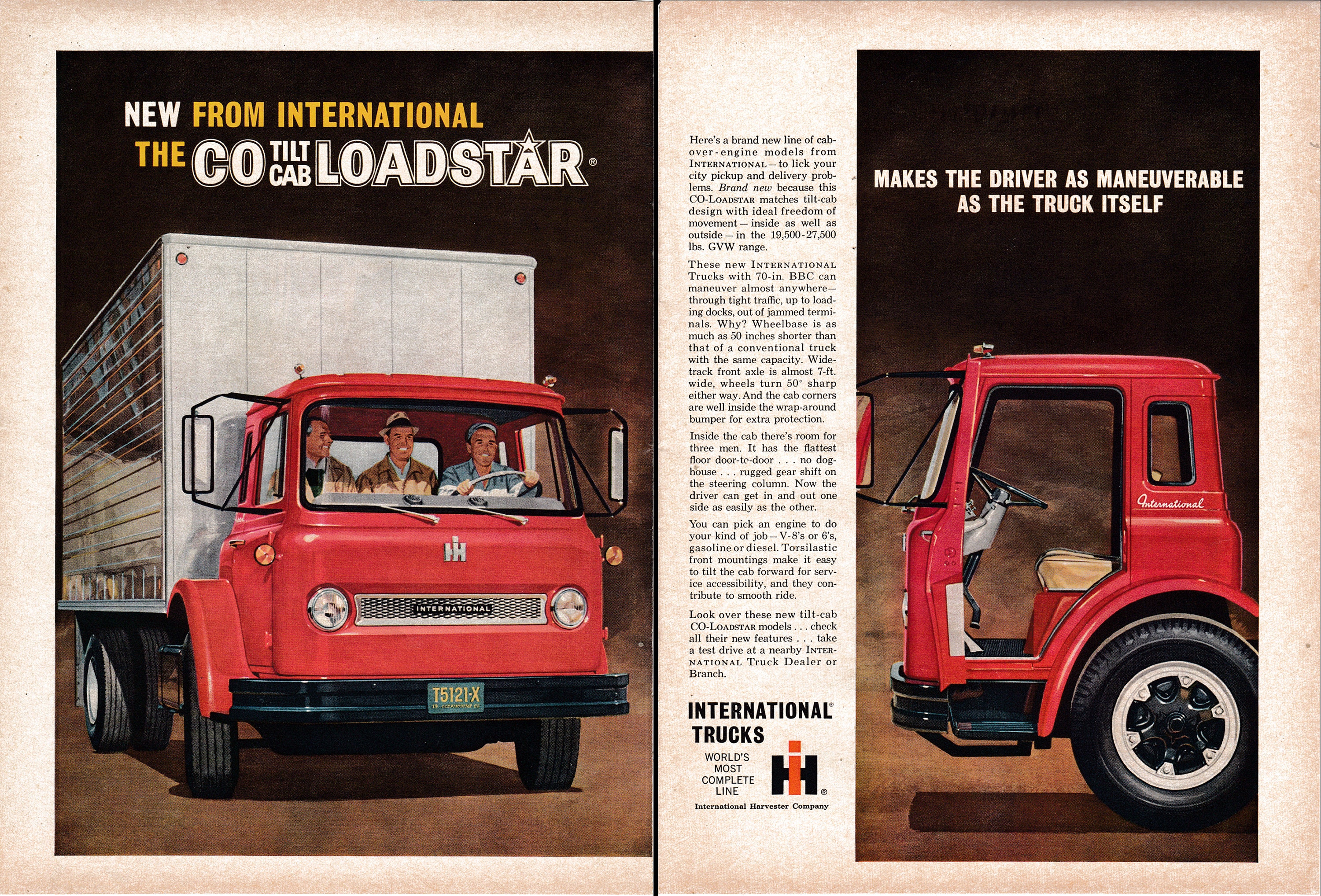 1963 International CO Tilt Cab Loadstar Truck Red-Original 2 | Etsy