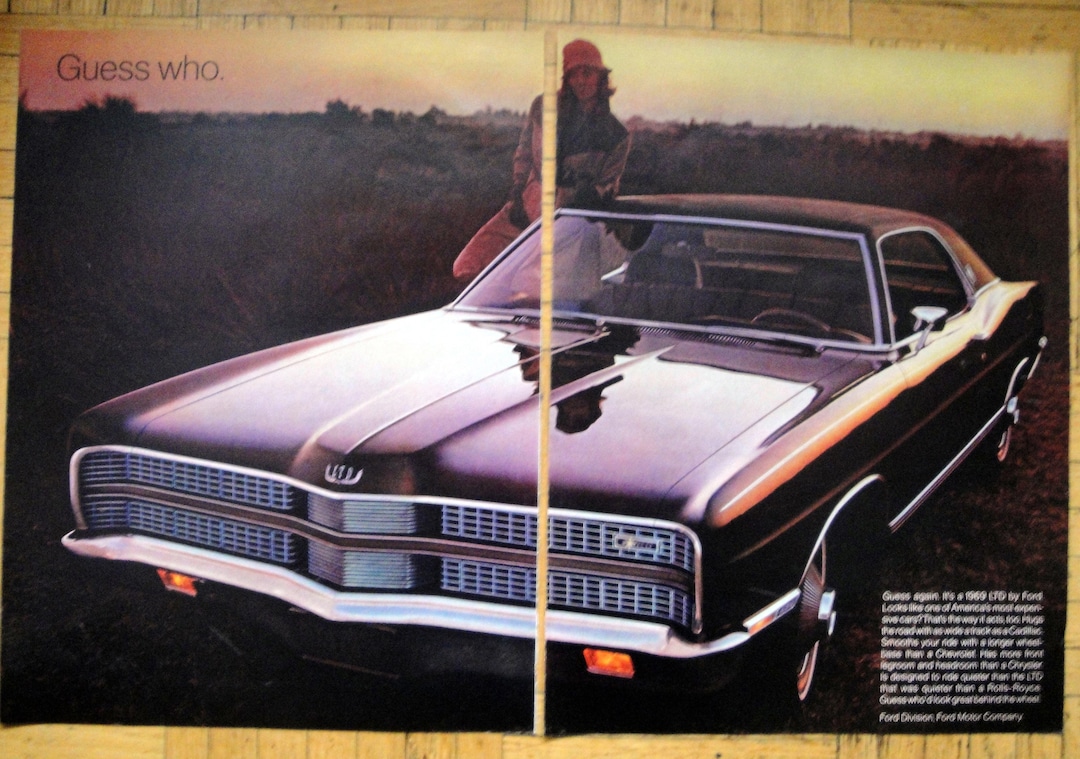 1969 Ford LTD 2 Door Hardtop -original 2 Page 13.5 * 10.5 Magazine Ad ...