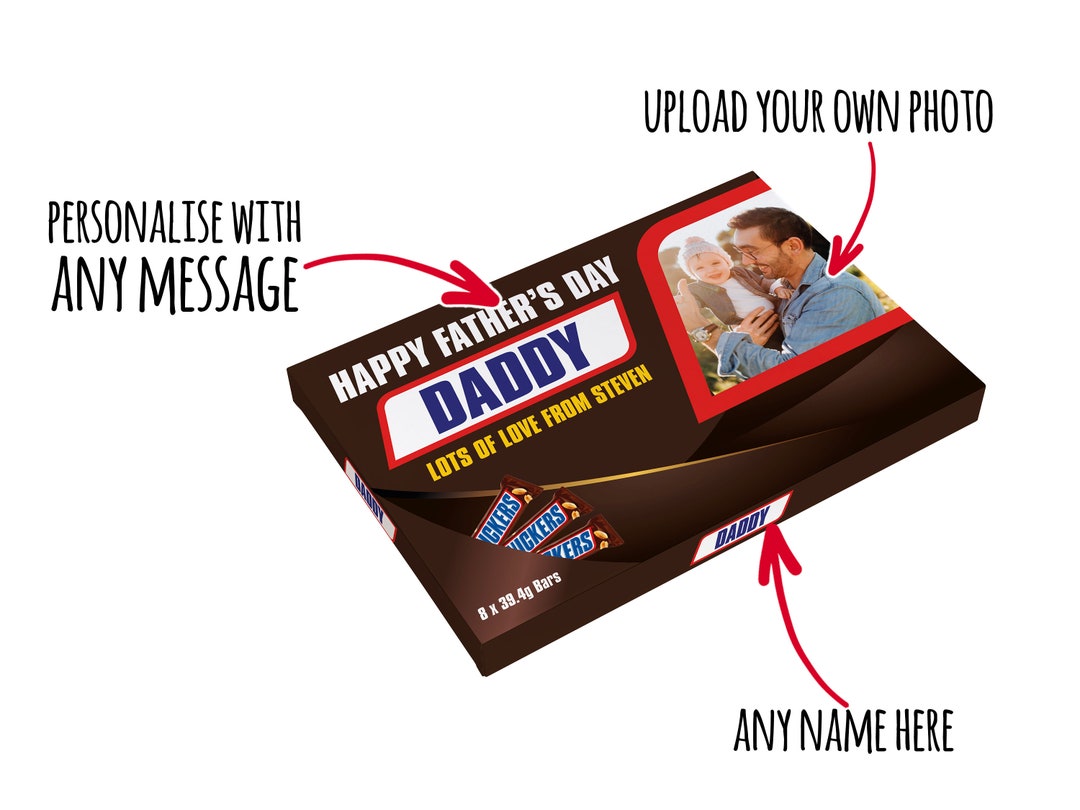 Personalised Snickers Gift Box: Photo & Message - Letterbox Treat ...