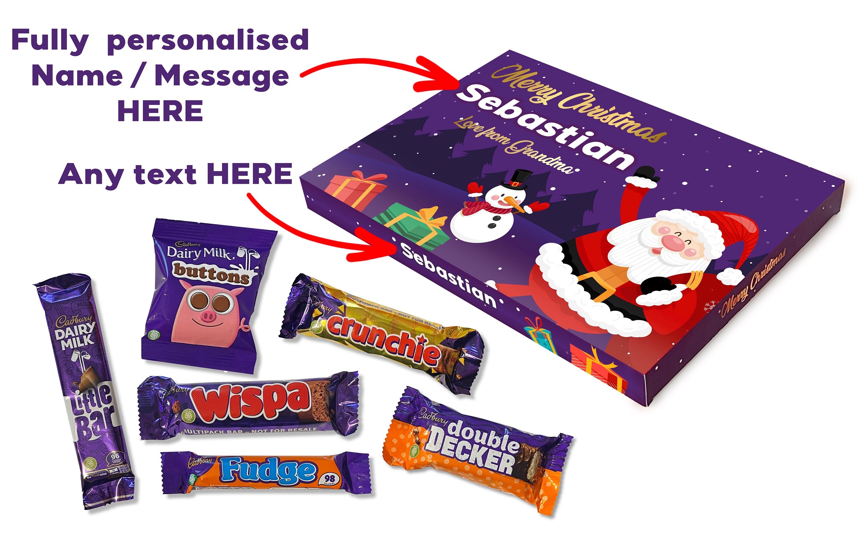 Personalised Cadbury's Selection Box Christmas Chocolate Selection Box ...
