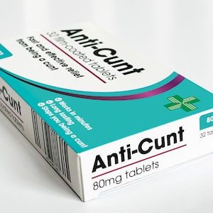 Personalised Anti-cunt Pill Box Prank Joke Tablet Box Secret Santa ...