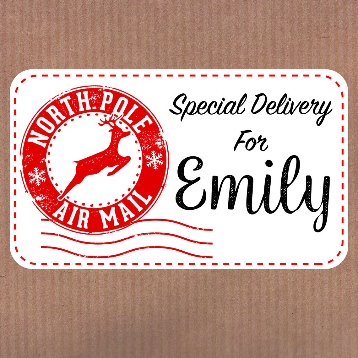 Personalised Christmas Present Stickers Gift Labels 'special Delivery ...