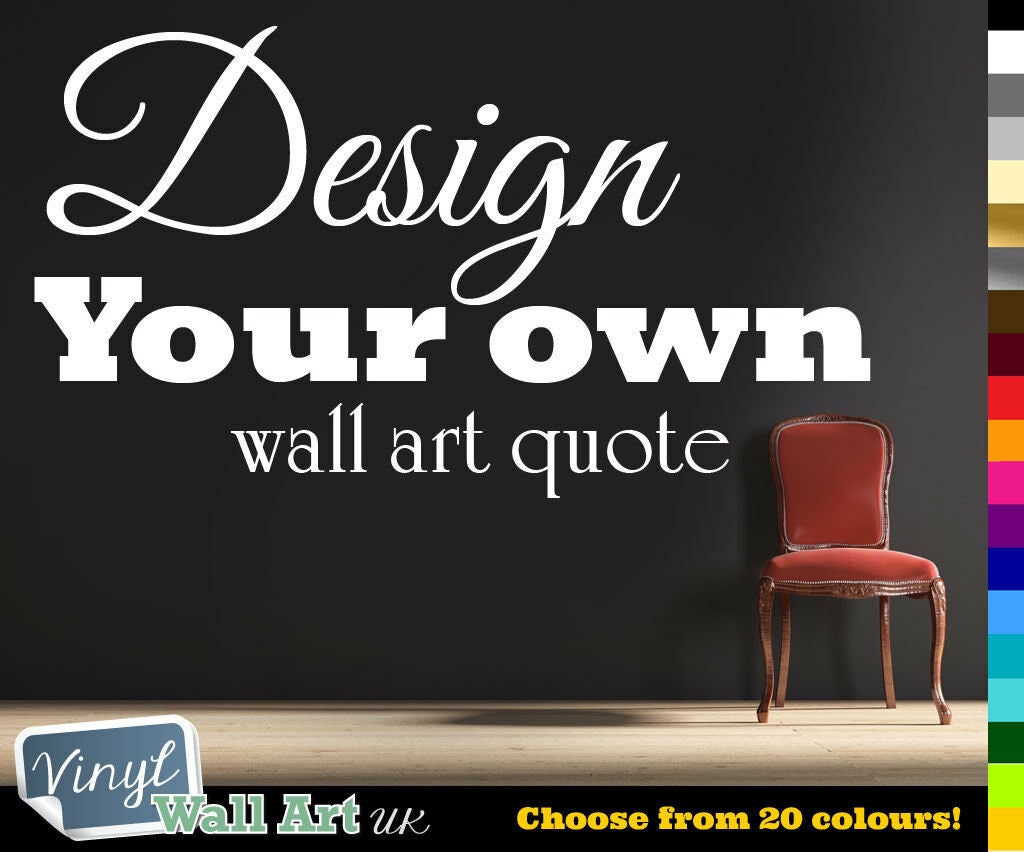 FULLY PERSONALISED Custom Vinyl Wall Art Sticker Decal - Etsy UK
