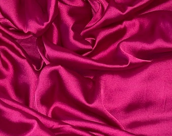 Hot Pink Satin Fabric - Etsy