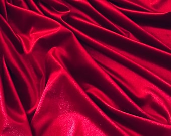Wine Red Velvet Velour Fabric 58'' PRICE PER METER | Etsy