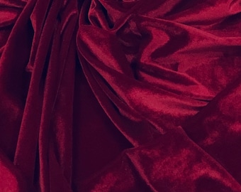 Red Velvet Fabric | Etsy