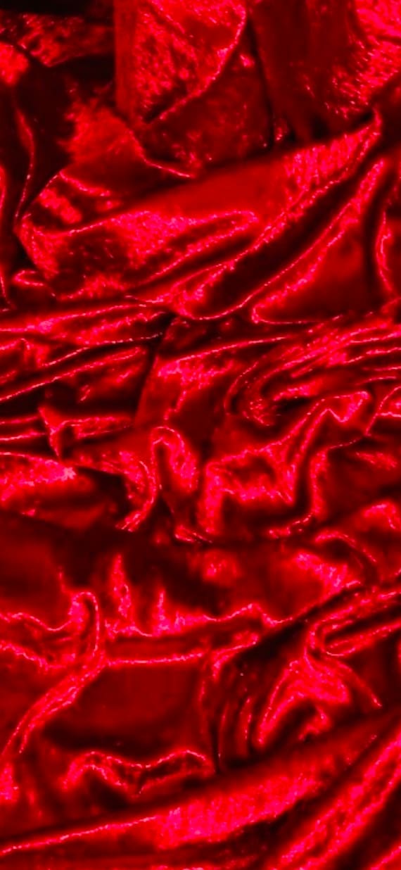 Red Crushed Velvet Fabric
