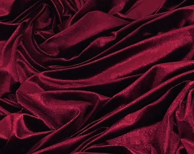 Wine Red Velvet Velour Fabric 58'' PRICE PER METER - Etsy