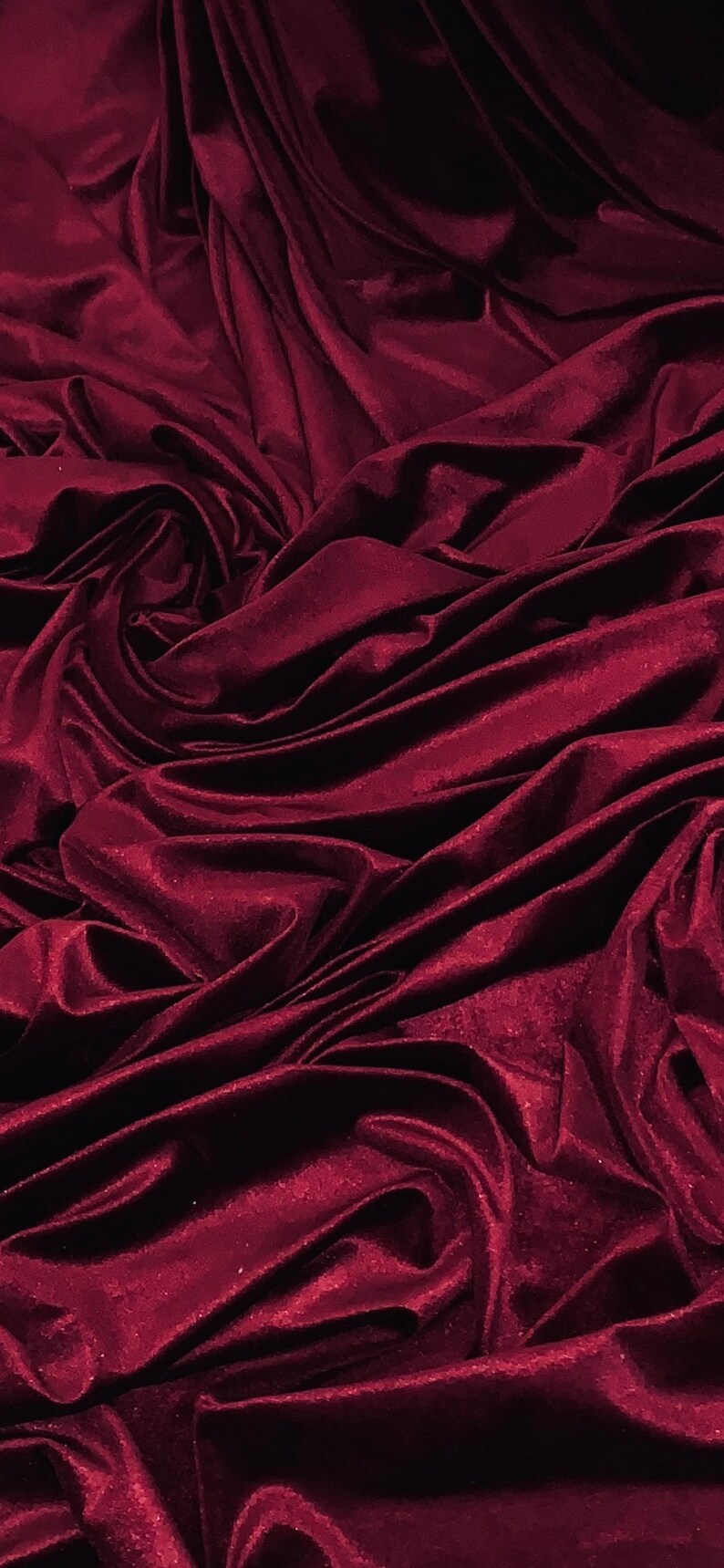Wine Red Velvet Velour Fabric 58'' PRICE PER METER | Etsy
