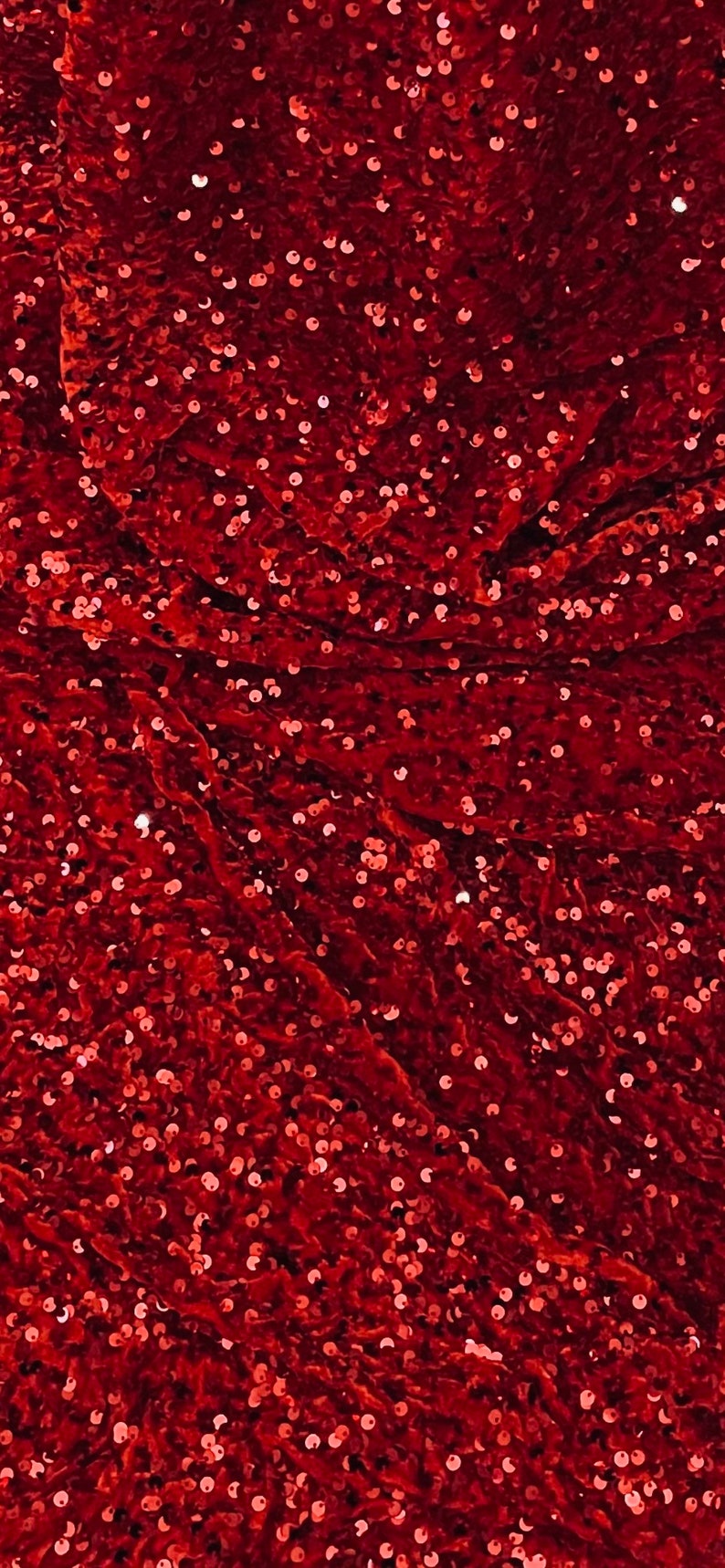 Red Velvet Velour Bling Sequin Fabric 58 PRICE PER METER - Etsy