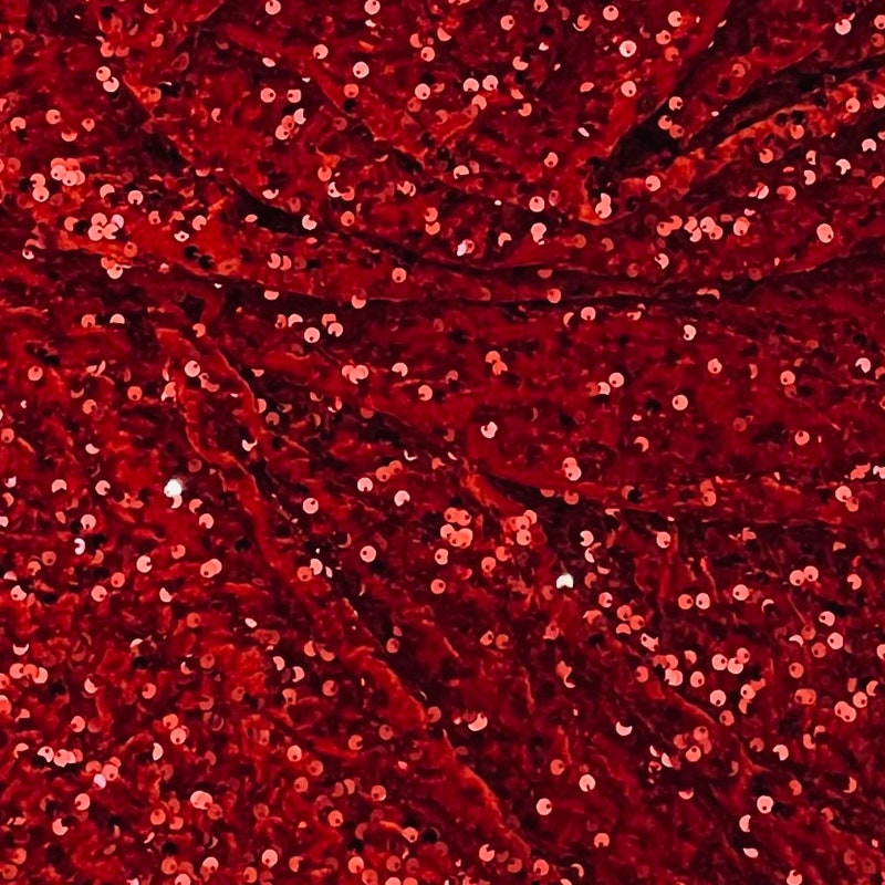 Shiny Velvet Red Fabric - Etsy UK