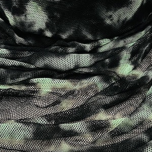 Black Neon Green Fishnet Chainmail Mesh/net Fabric 58’’ PRICE PER METER ...