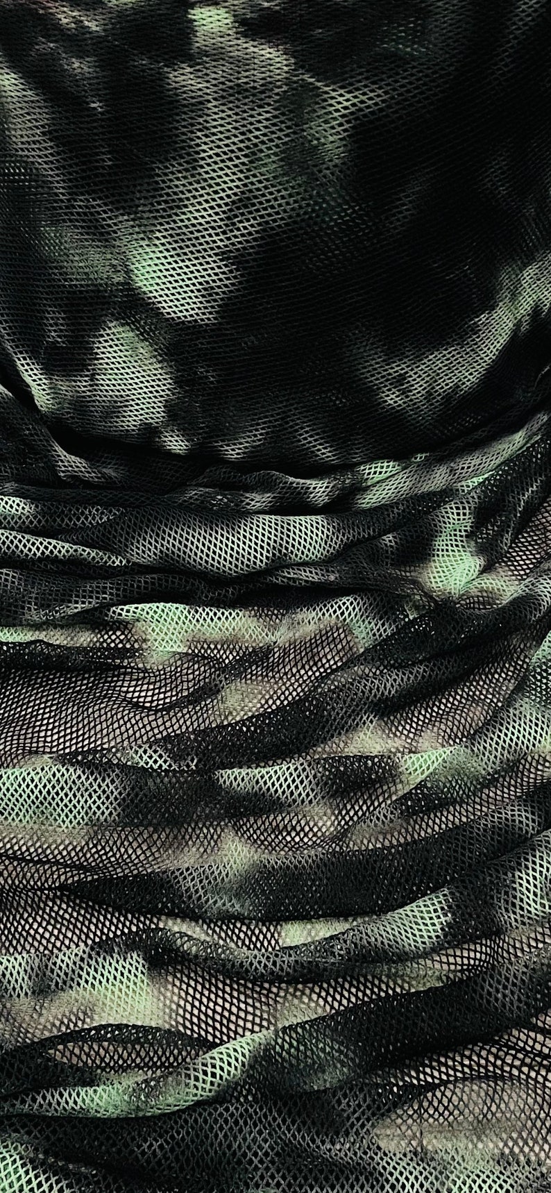 Black Neon Green Fishnet Chainmail Mesh/net Fabric 58’’ PRICE PER METER ...