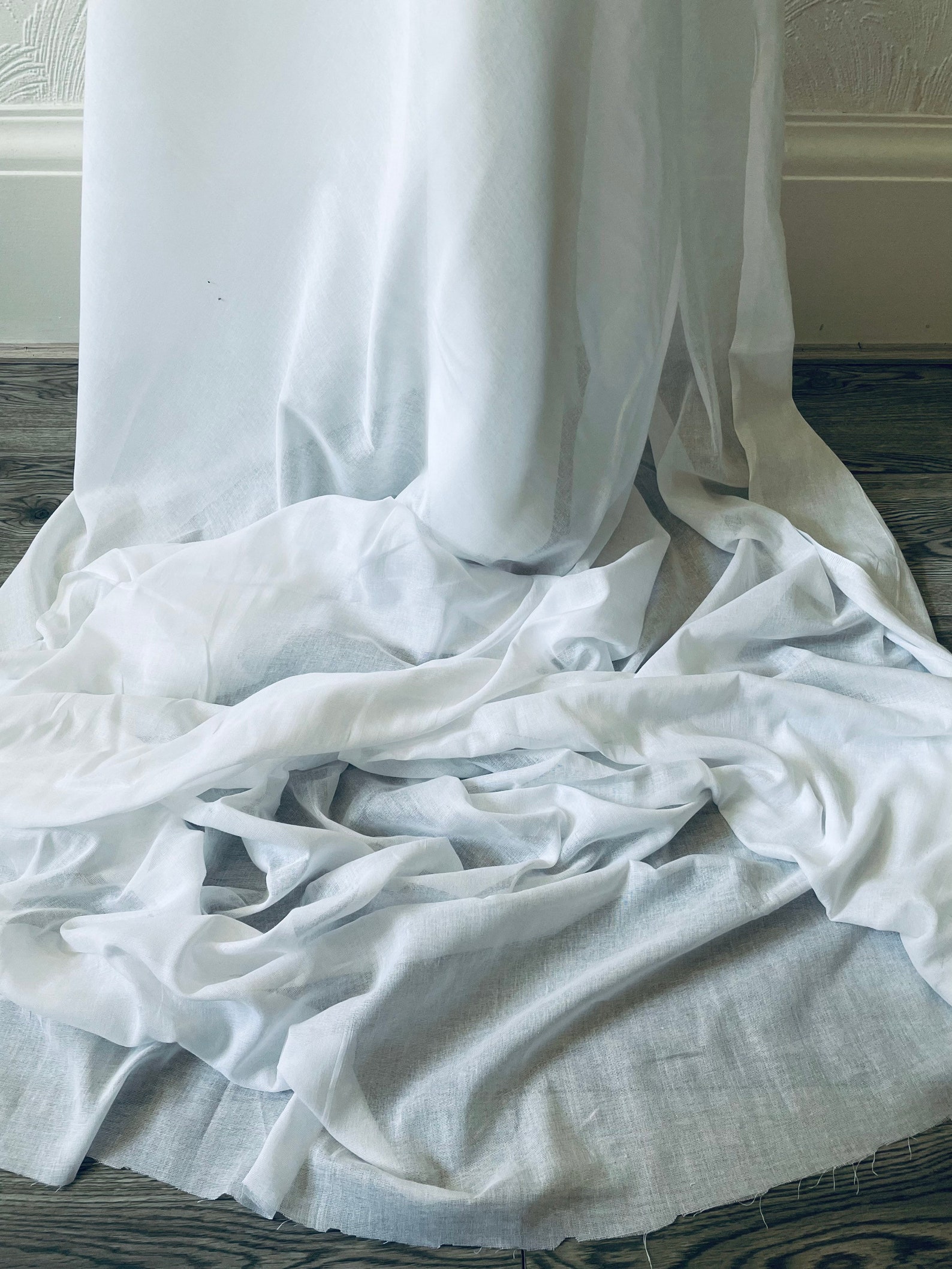 White Muslin Fabric 50'' PRICE PER METER - Etsy UK