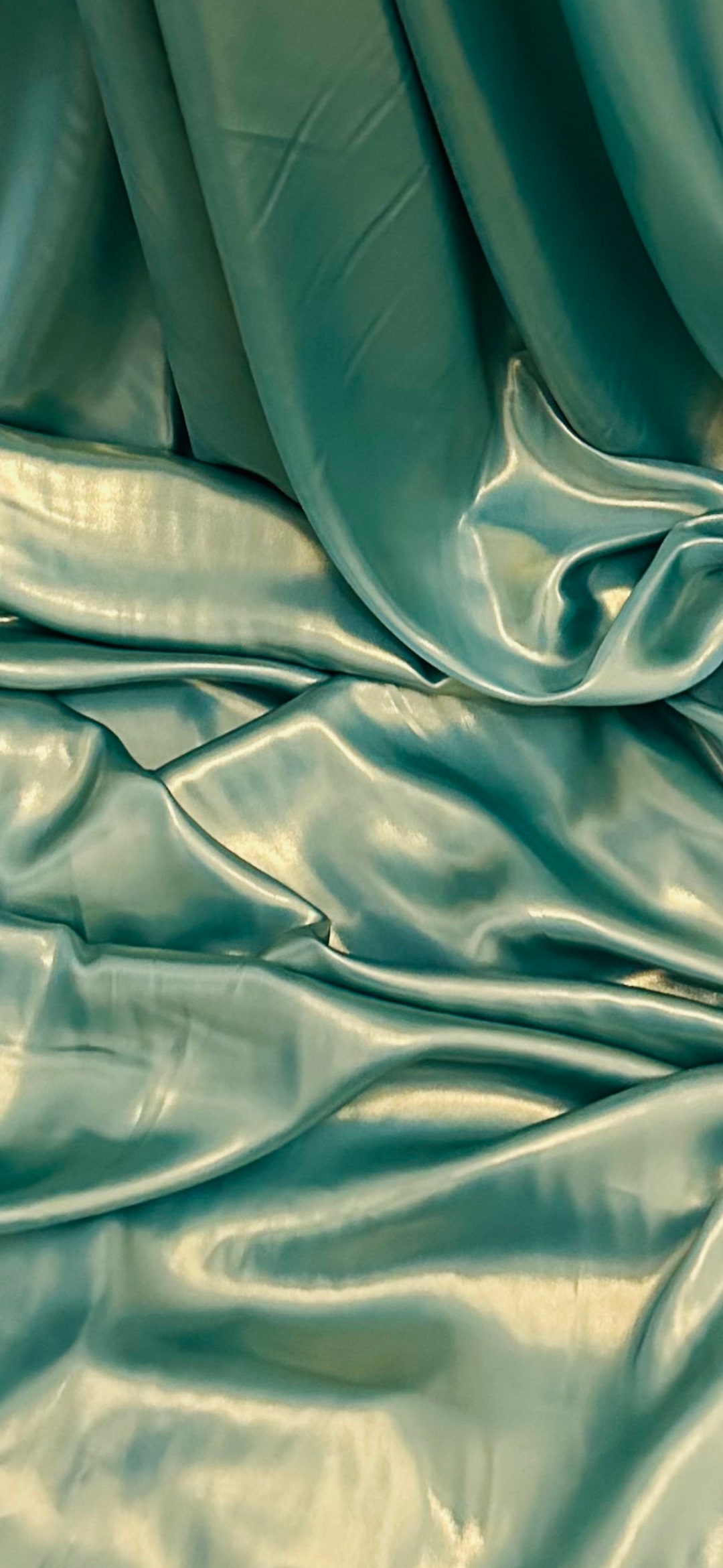 Mint Gold Shimmer Satin Fabric 58'' PRICE PER METER - Etsy