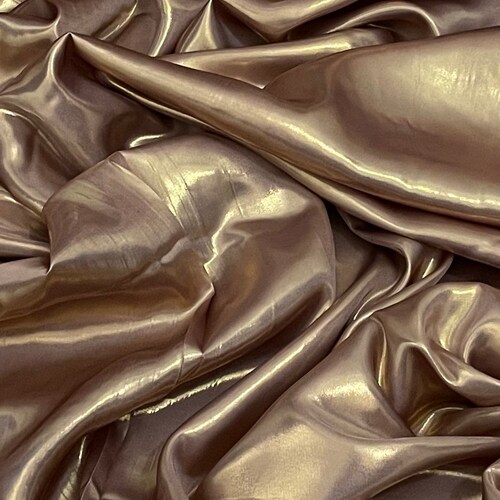 Red Gold Shimmer Satin Fabric 58'' PRICE PER METER | Etsy