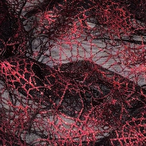 Black Red Spiderweb Fishnet Mesh/net Fabric 58'' PRICE - Etsy