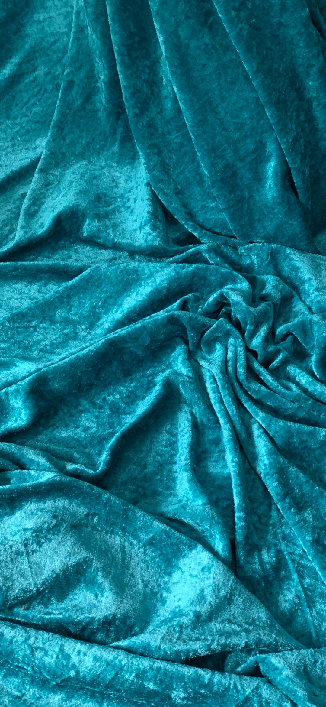 Turquoise Crushed Velvet Fabric 58'' PRICE PER METER - Etsy