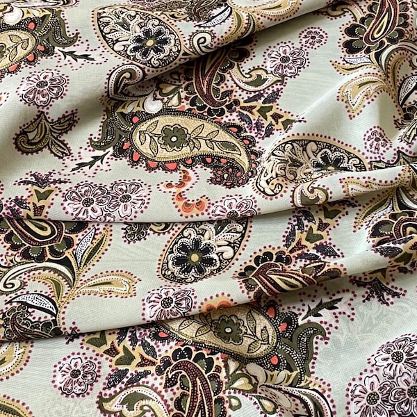 Paisley Print Fabric - Etsy