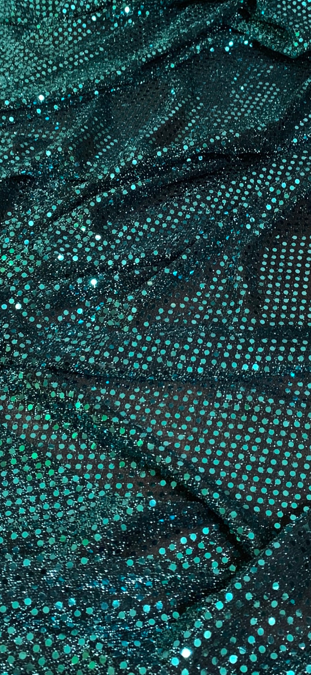 Teal Sequin Fabric 45'' PRICE PER METER - Etsy