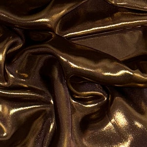 Dark Brown Gold Shimmer Satin Fabric 58'' PRICE PER METER - Etsy