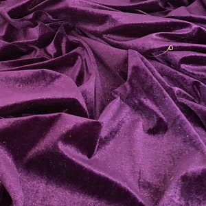 Plum Velvet Velour Fabric 58'' PRICE PER METER - Etsy