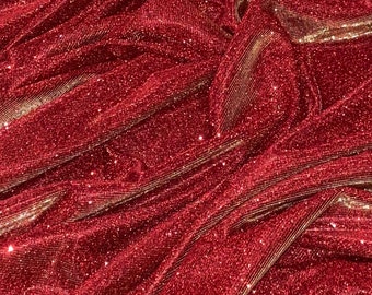 Red Gold Fabric | Etsy