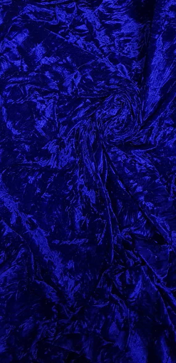Royal Blue Diamond Ice Crush Velvet Fabric 58'' PRICE | Etsy