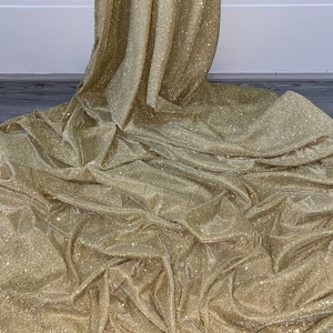 Gold Glitter Lurex Fabric 58'' PRICE PER METER - Etsy