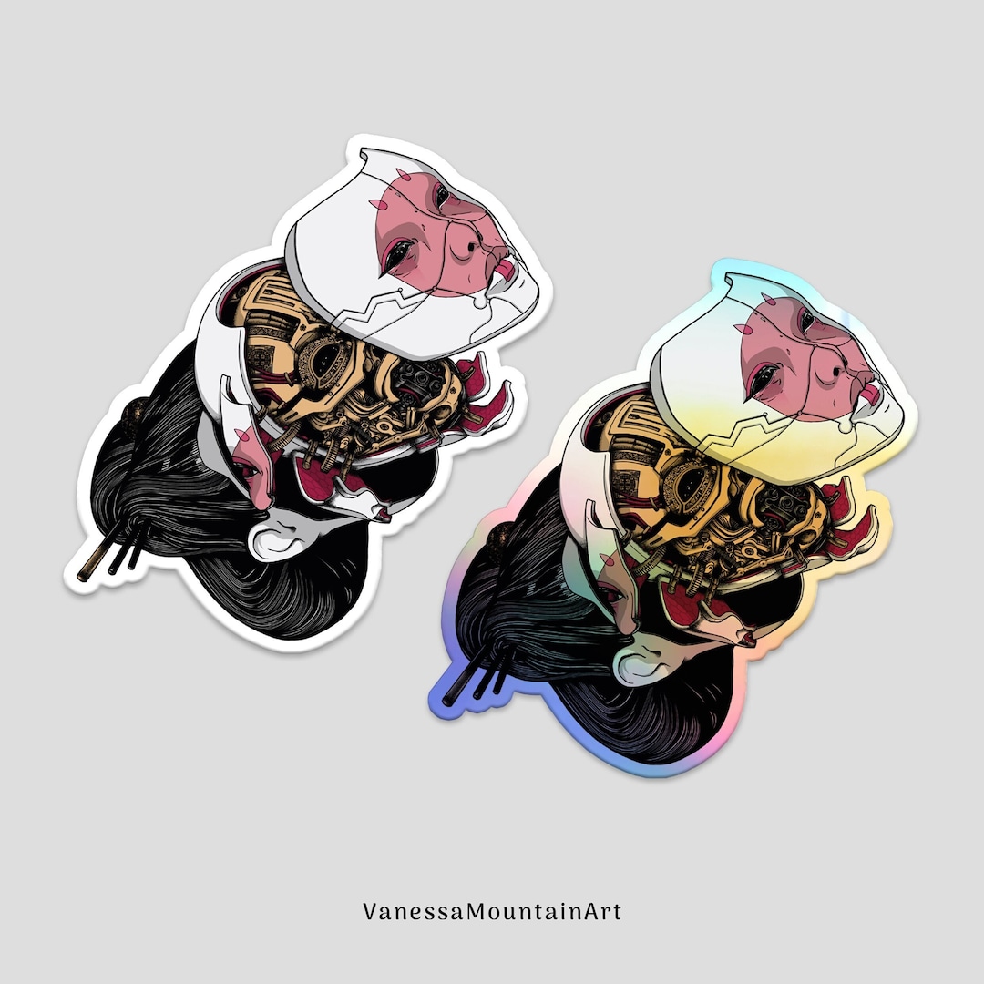 Ghost in the Shell Robot Geisha | Sticker | Matte / Holographic - Etsy