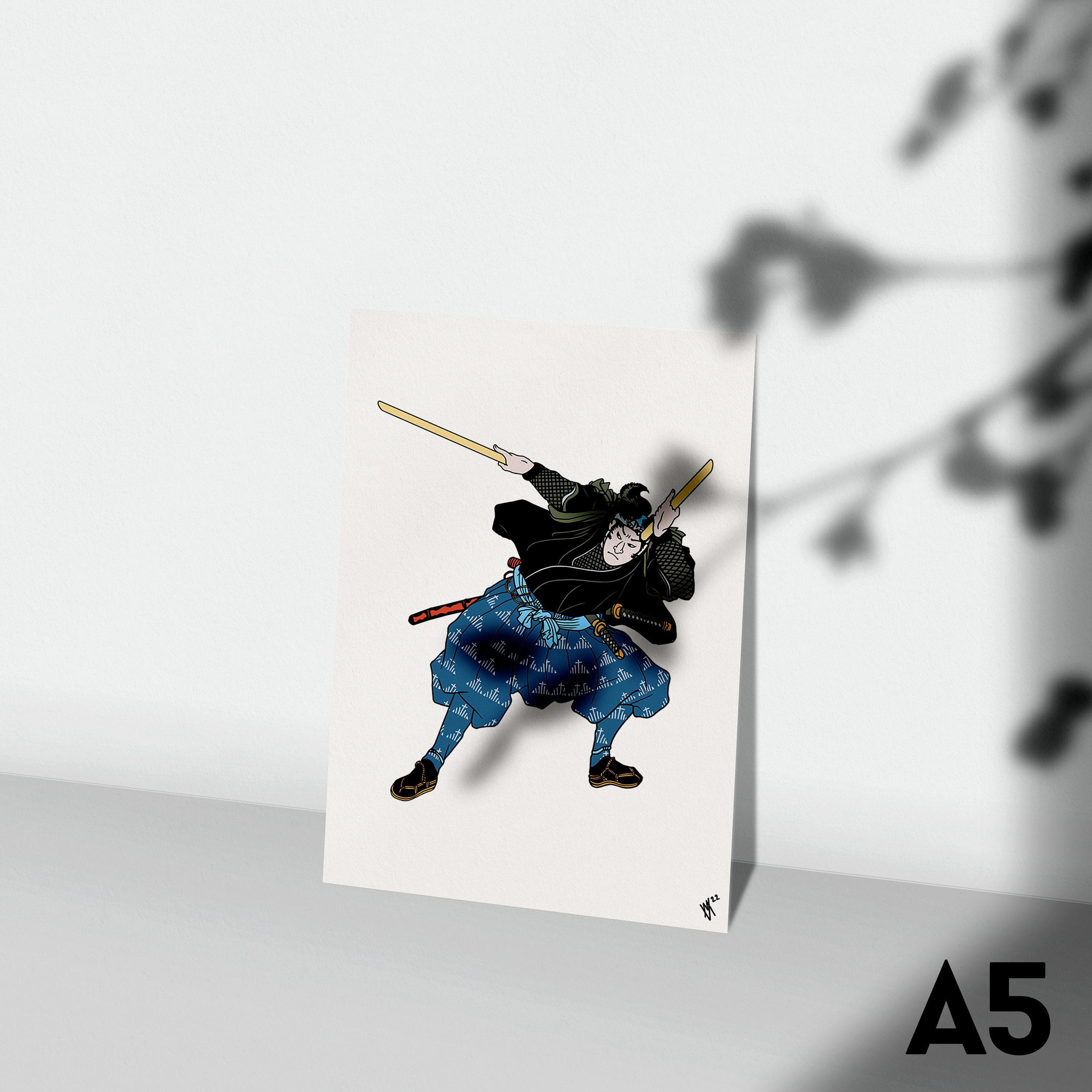 Miyamoto Musashi | Samurai | Illustration | Art Print - Etsy