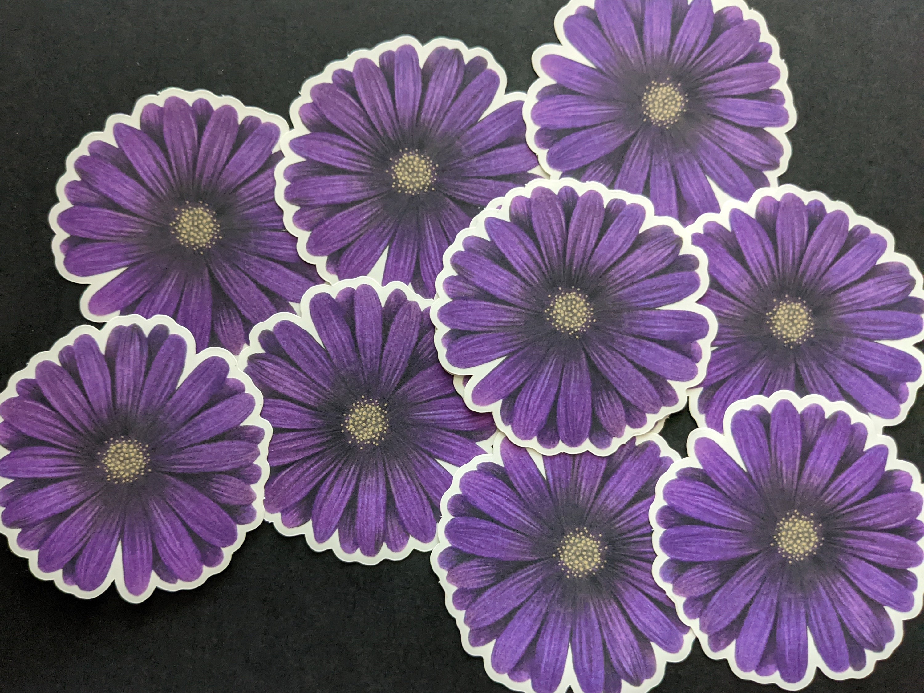 Purple/violet Daisy Flower Sticker/ Decal. 2.5inx2.5in. Matte - Etsy