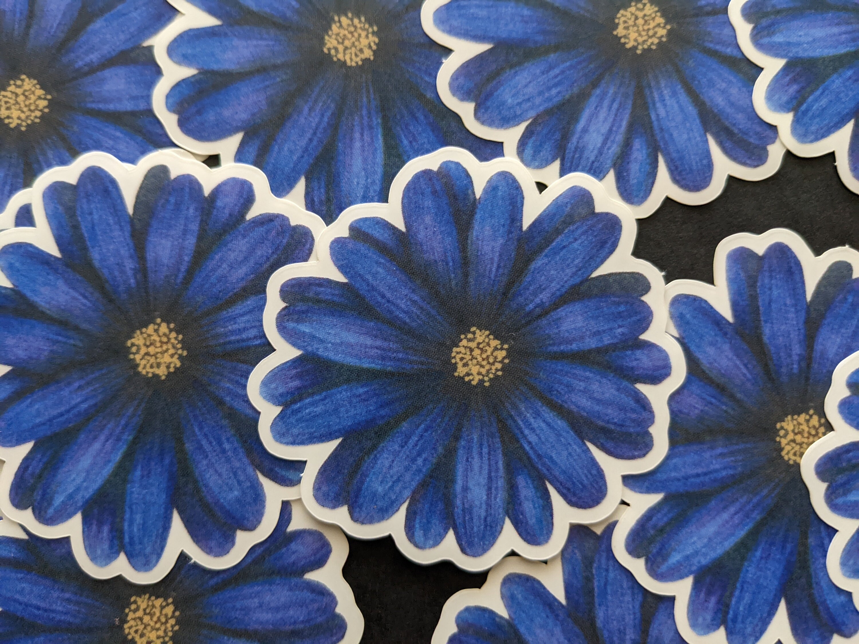 Royal Blue Daisy Flower Sticker/ Decal. 2.1inx2.1in. Matte - Etsy