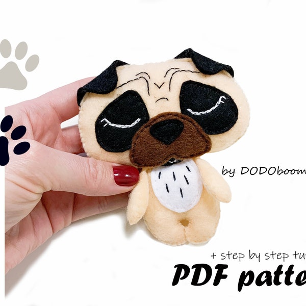 Felt Pug - Etsy