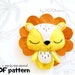 Felt lion pattern felt lion toy lion toy diy lion sewing | Etsy