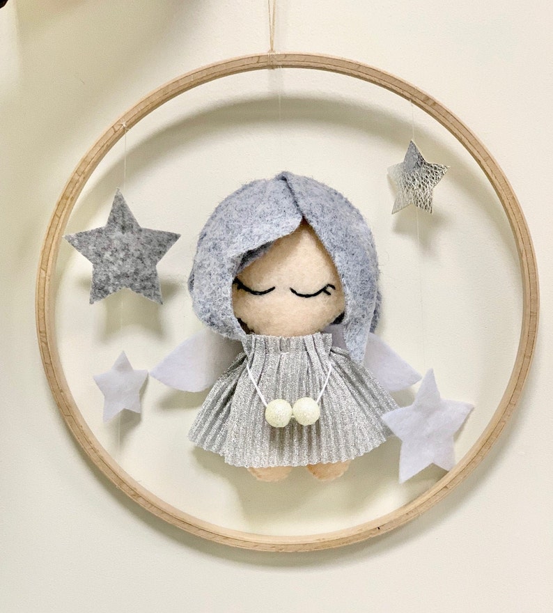 Felt Angel Pattern Hoop Art Tutorial Felt Hoop Angel Diy | Etsy