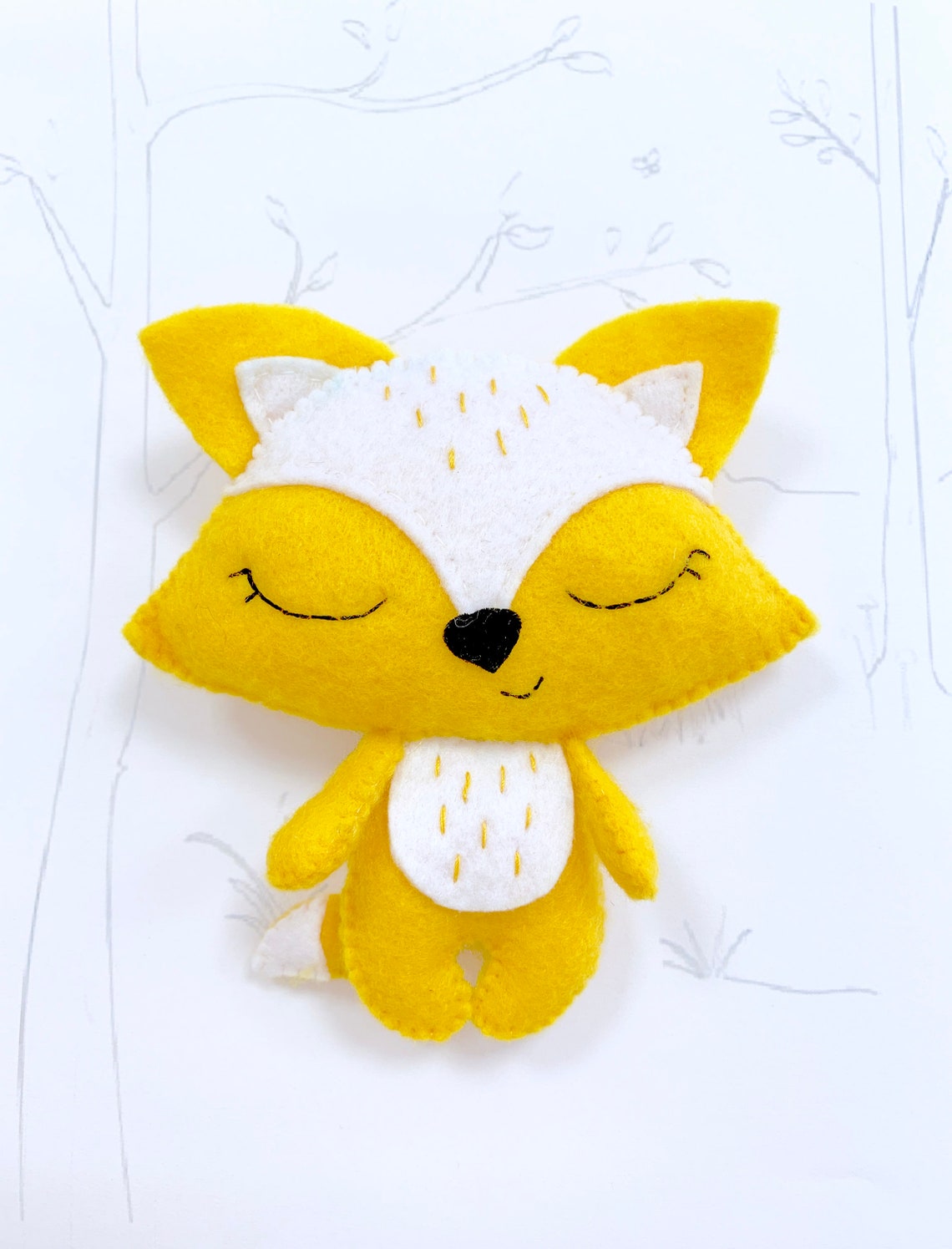 Felt Fox Pattern Felt Fox Pdf Felt Fox Diy Felt Toy - Etsy